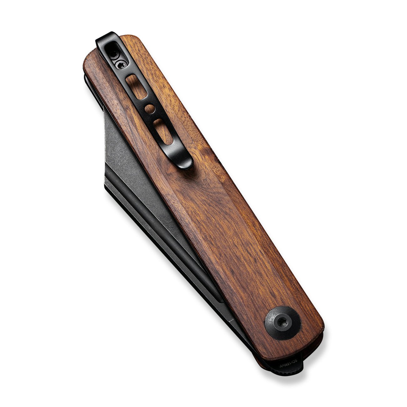 SENCUT Bronte Front Flipper Knife Wood Handle 9Cr18MoV Blade