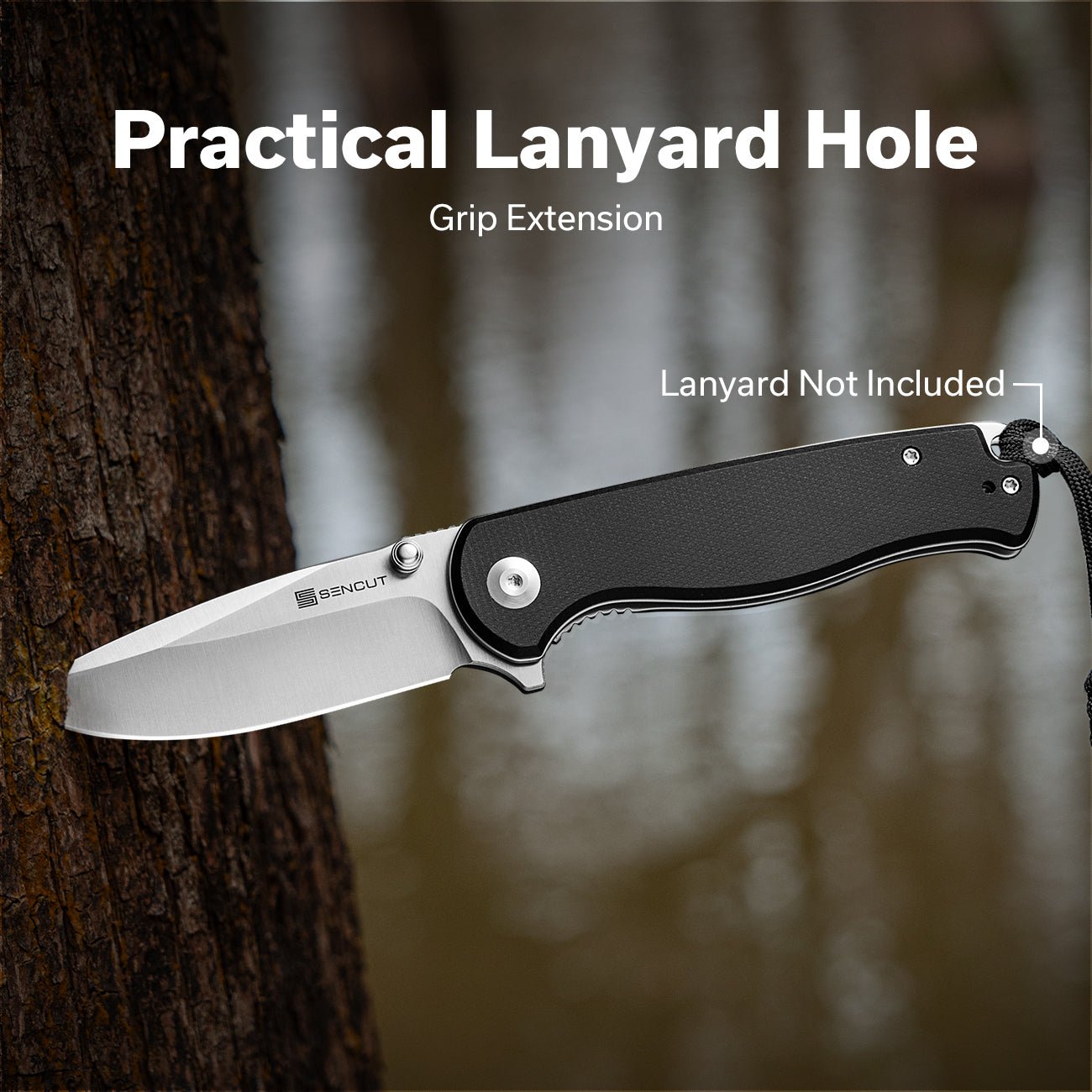 Errant Flipper & Thumb Stud Knife with Micarta Handle – SENCUT