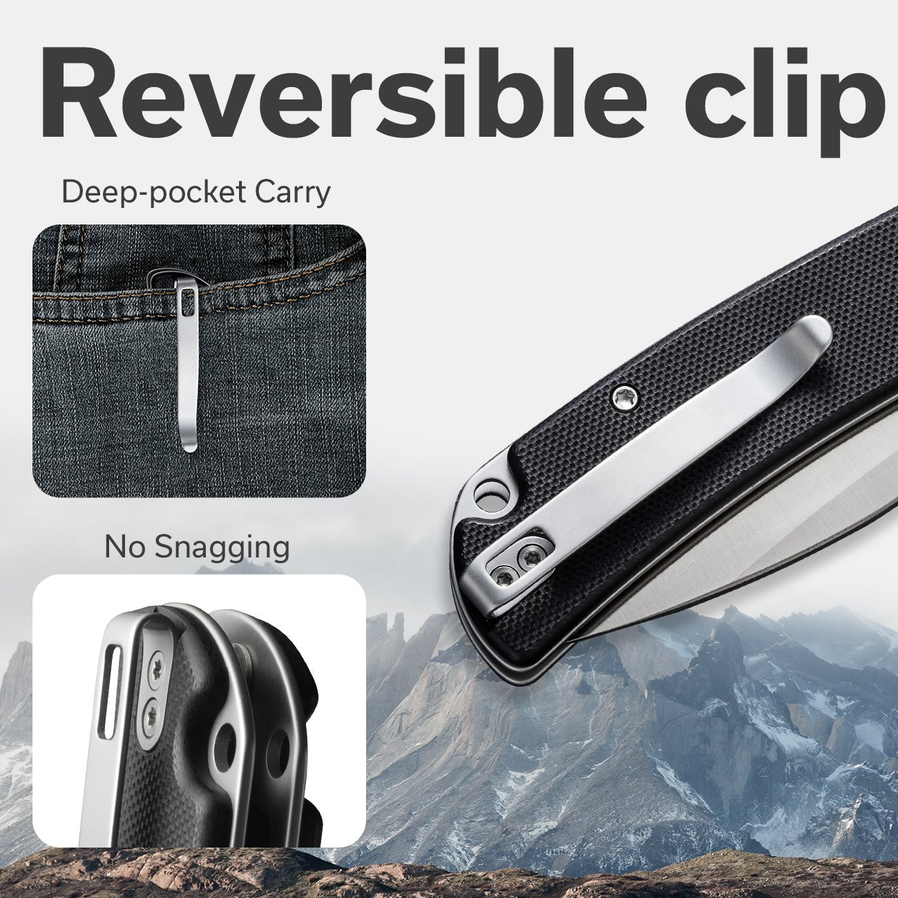 SENCUT Pulsewave Flipper Knife with G10 Handle 9Cr18MoV